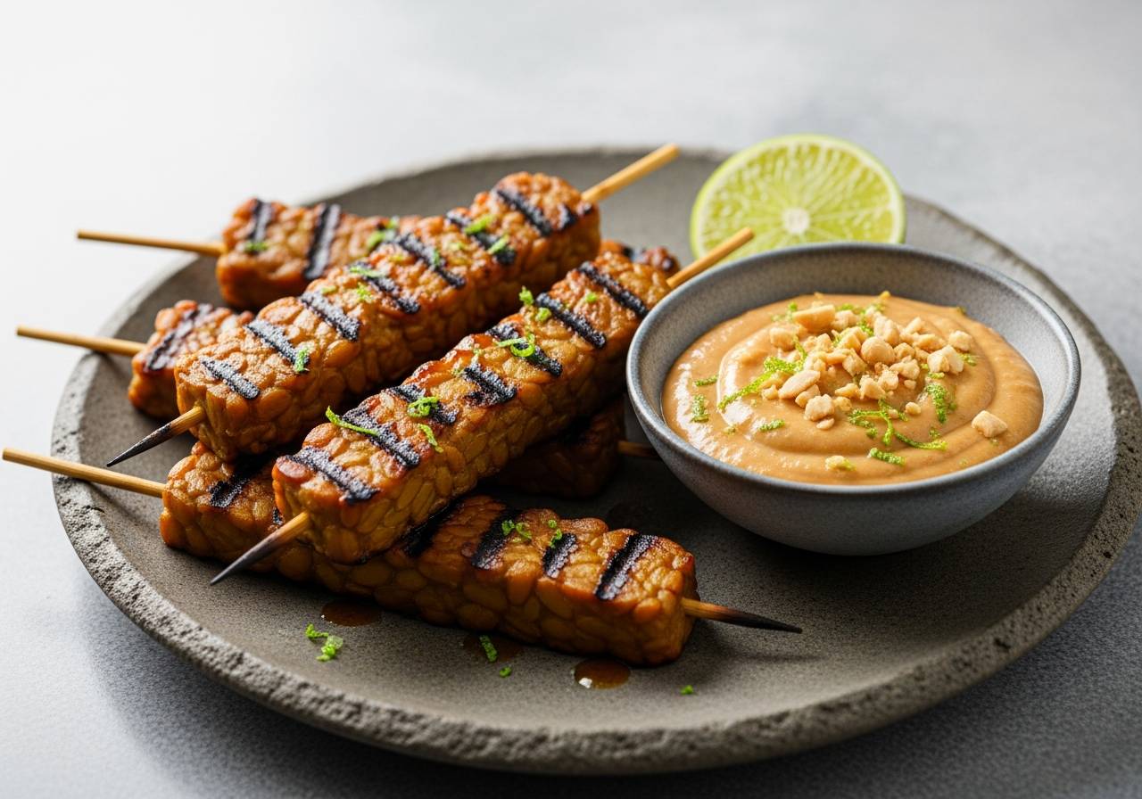Comment est née la recette de tempeh satay aux cacahuètes